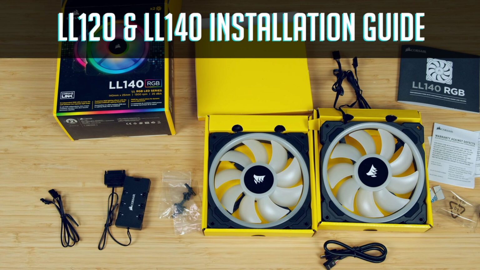 PREMIUM RGB - CORSAIR LL120 & LL140 FANS - Installation guide / Sound ...